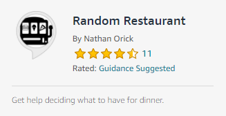 Random Restaurant - Nathan Orick