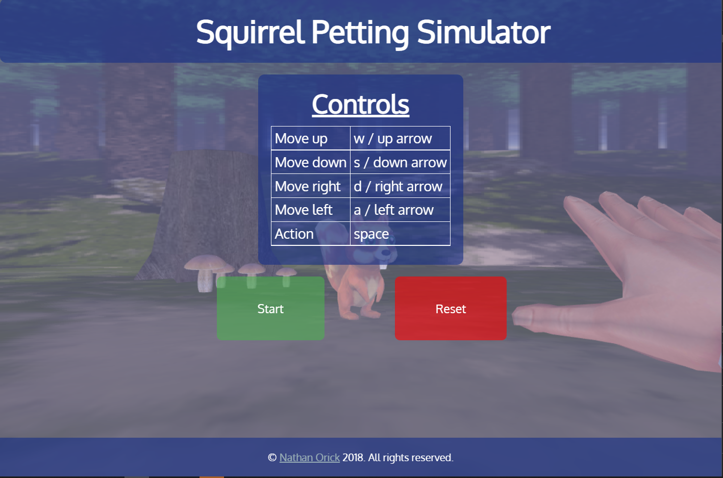 Squirrel Petting Simulator - Nathan Orick